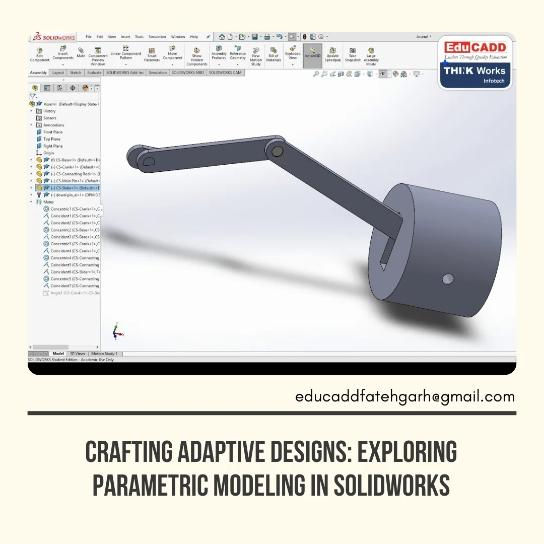 Adaptive Parametric SolidWorks Design | EduCADD Fatehgarh